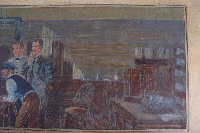 Original Painting of Edison's First Working Light