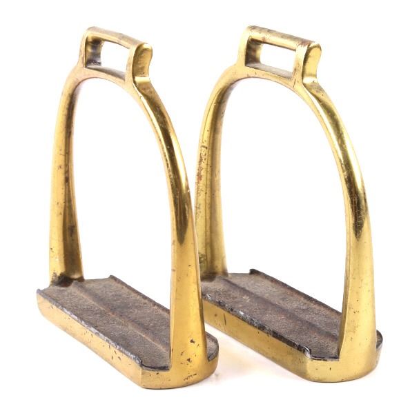 Early 20th Century US Cavalry Brass Stirrups