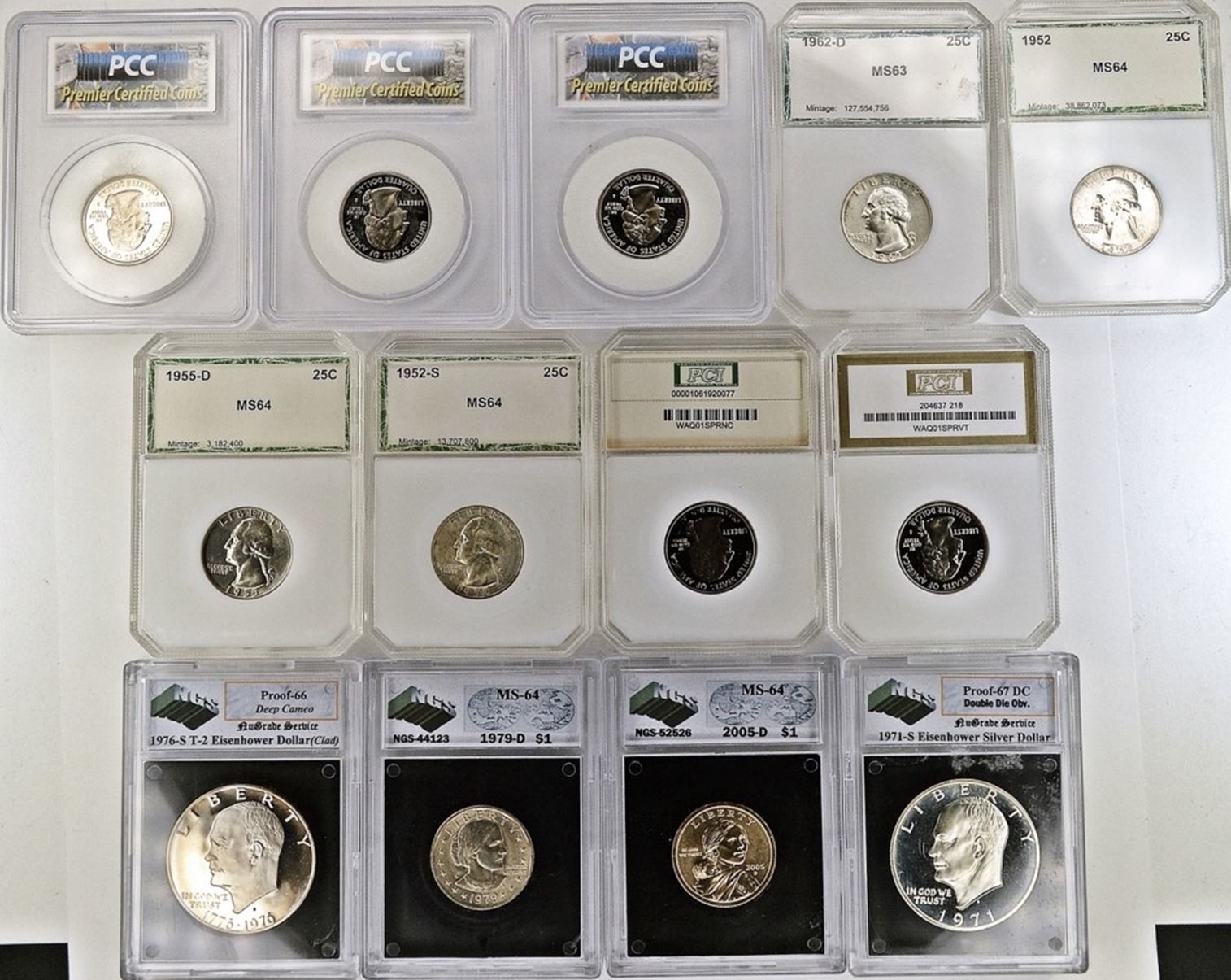 MODERN U.S. COIN LOT: (2)