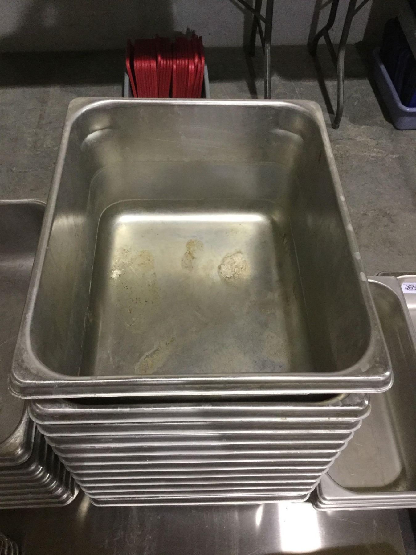 6" Deep 12" L x 10"W Stainless Steel Insert Lot of 12