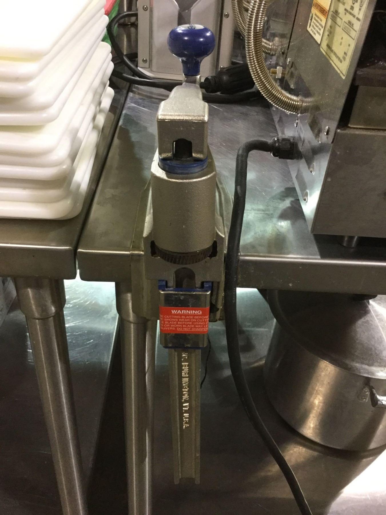 Stainless Steel Wheeled Prep Table w/ Edlund Can Opener (Table Only)48 ...