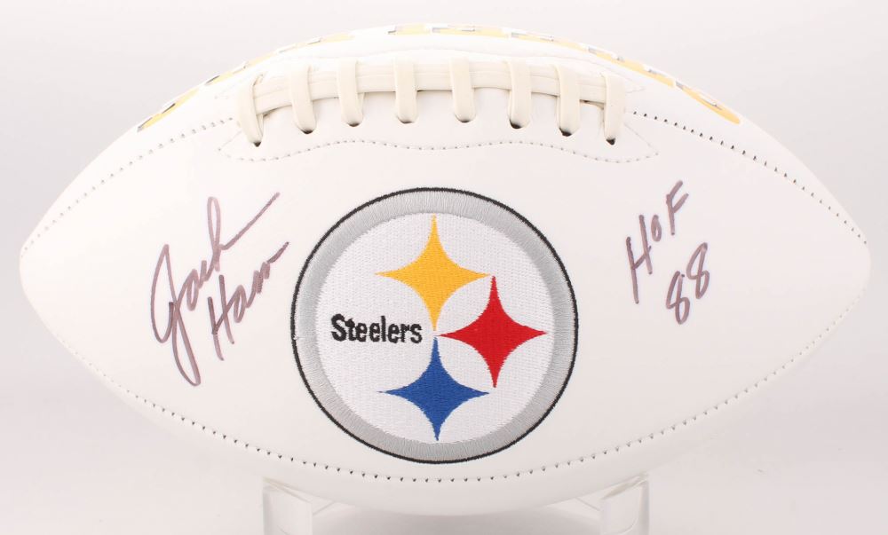 Jack Ham Signed Pittsburgh Steelers Logo Football Inscribed "HOF 88 ...