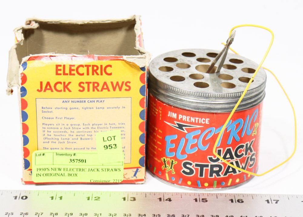 1950'S ELECTRIC JACK STRAWS IN ORIGINAL BOX