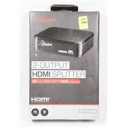 NEW ROCKETFISH 2 OUTPUT HDMI SPLITTER 4K ULTRA