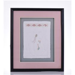 Artist Signed Embossed Paper Art