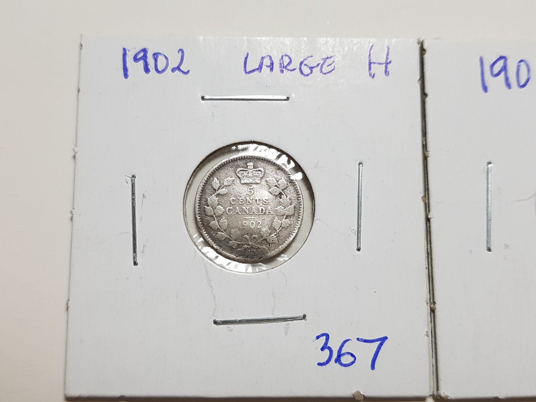 1902H, 1903H, LARGE H FIVE CENT SILVER COINS - Schmalz Auctions