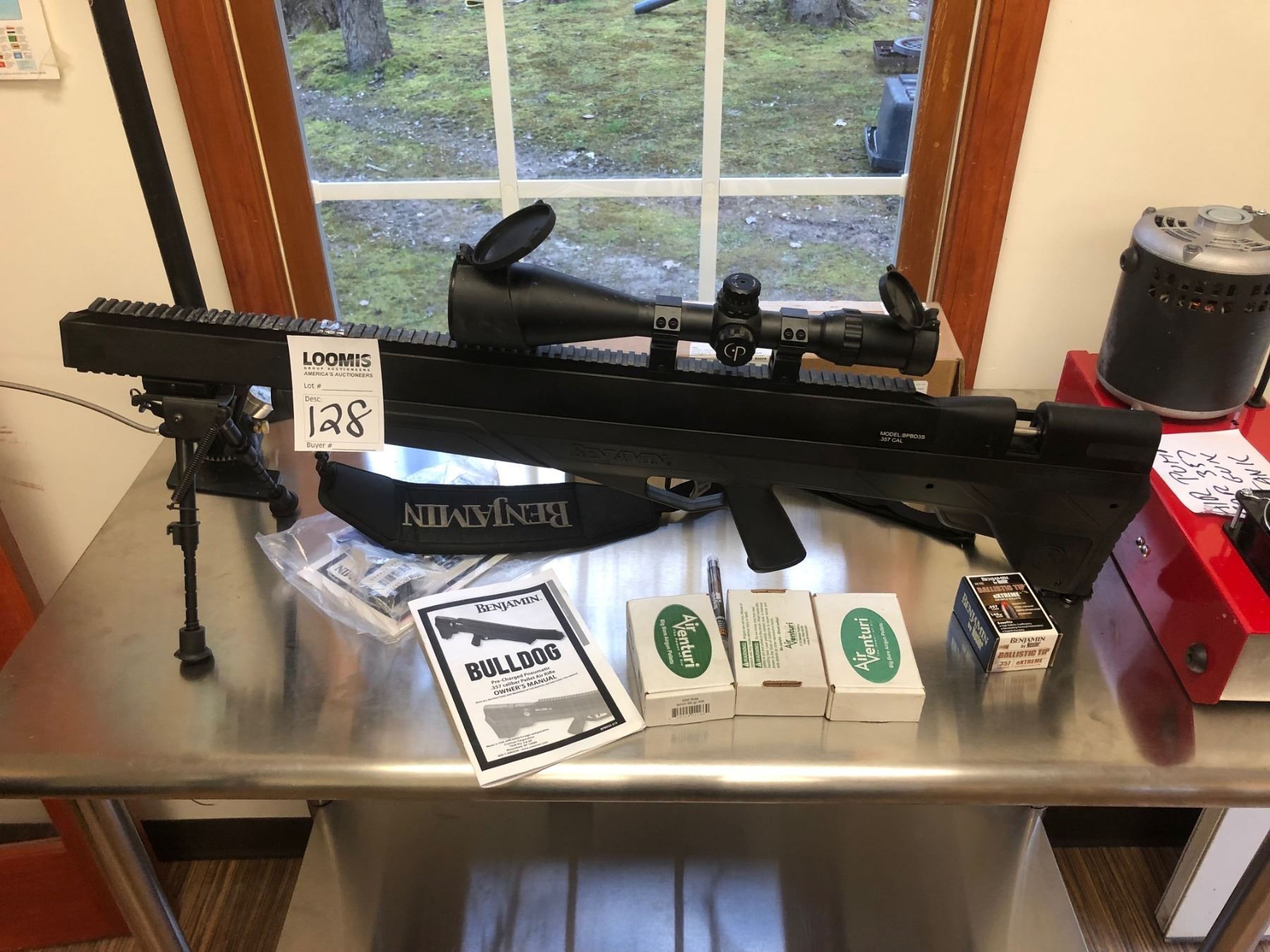 BENJAMIN BULLDOG AIR RIFLE w 4 X 16 X 56 SCOPE