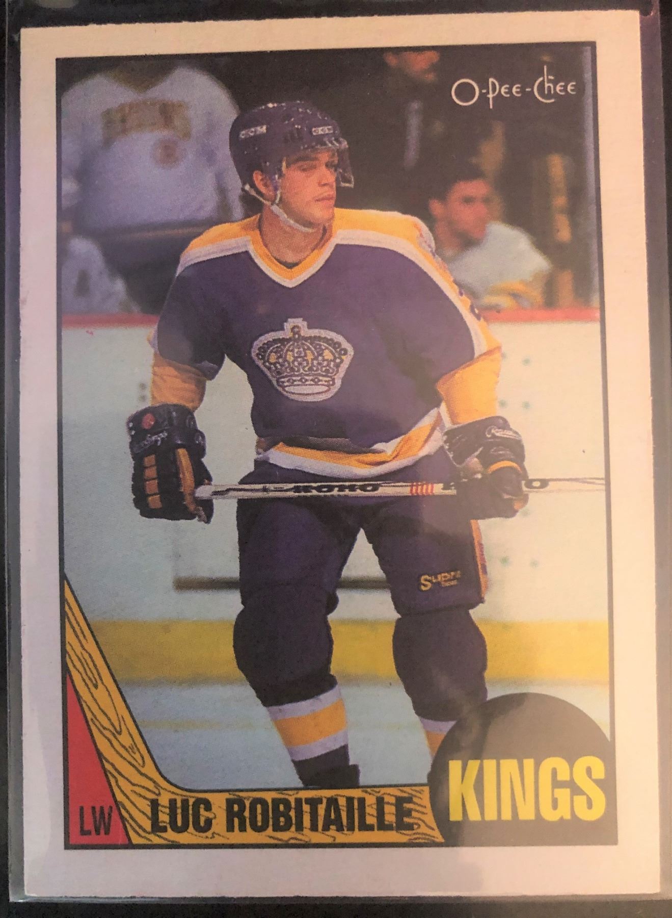 1987-88 O-Pee-Chee Rookie Card Luc Robitaille Card #42