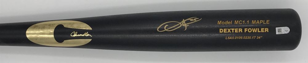 Dexter Fowler Signed Game Model Chandler Baseball Bat (MLB)