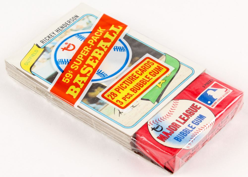 1980 Topps Baseball Unopened Cello Pack with (28) Cards with #482 ...