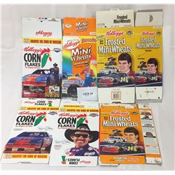 6 KELLOGGS CEREAL BOXES - NASCAR