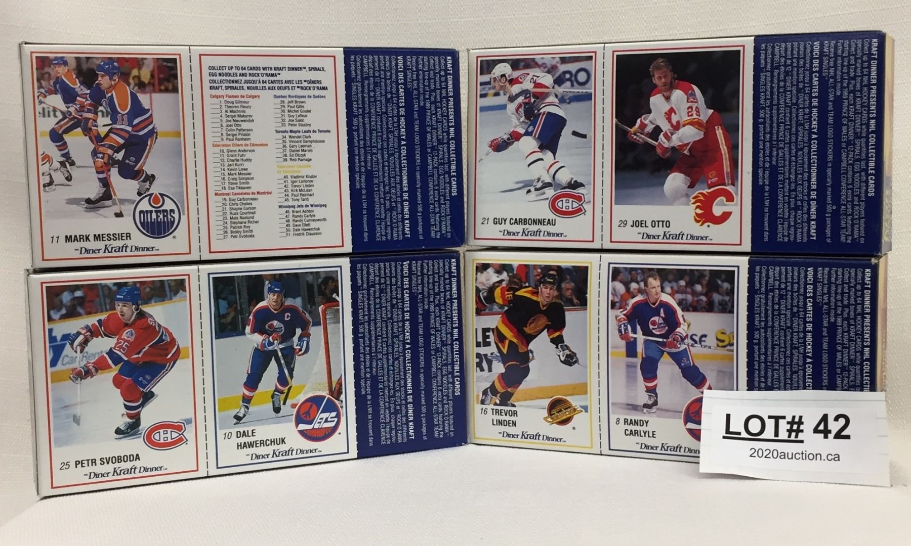 4 BOXES UNOPENED KRAFT DINNER - NHL - 1990