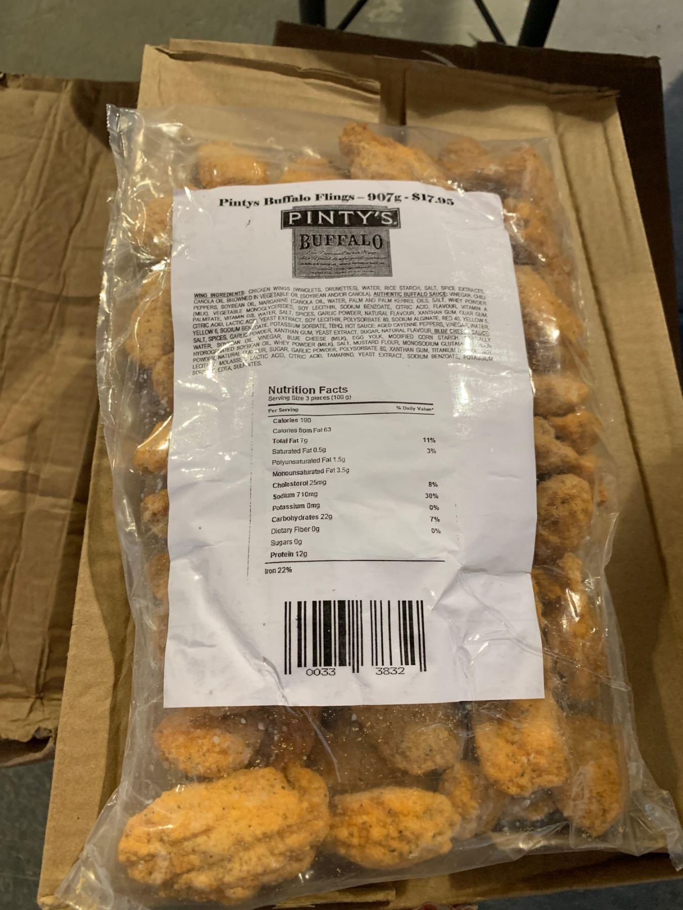 Case of Pinty's Fully Cooked Buffalo Chicken Flings (3.63Kg)
