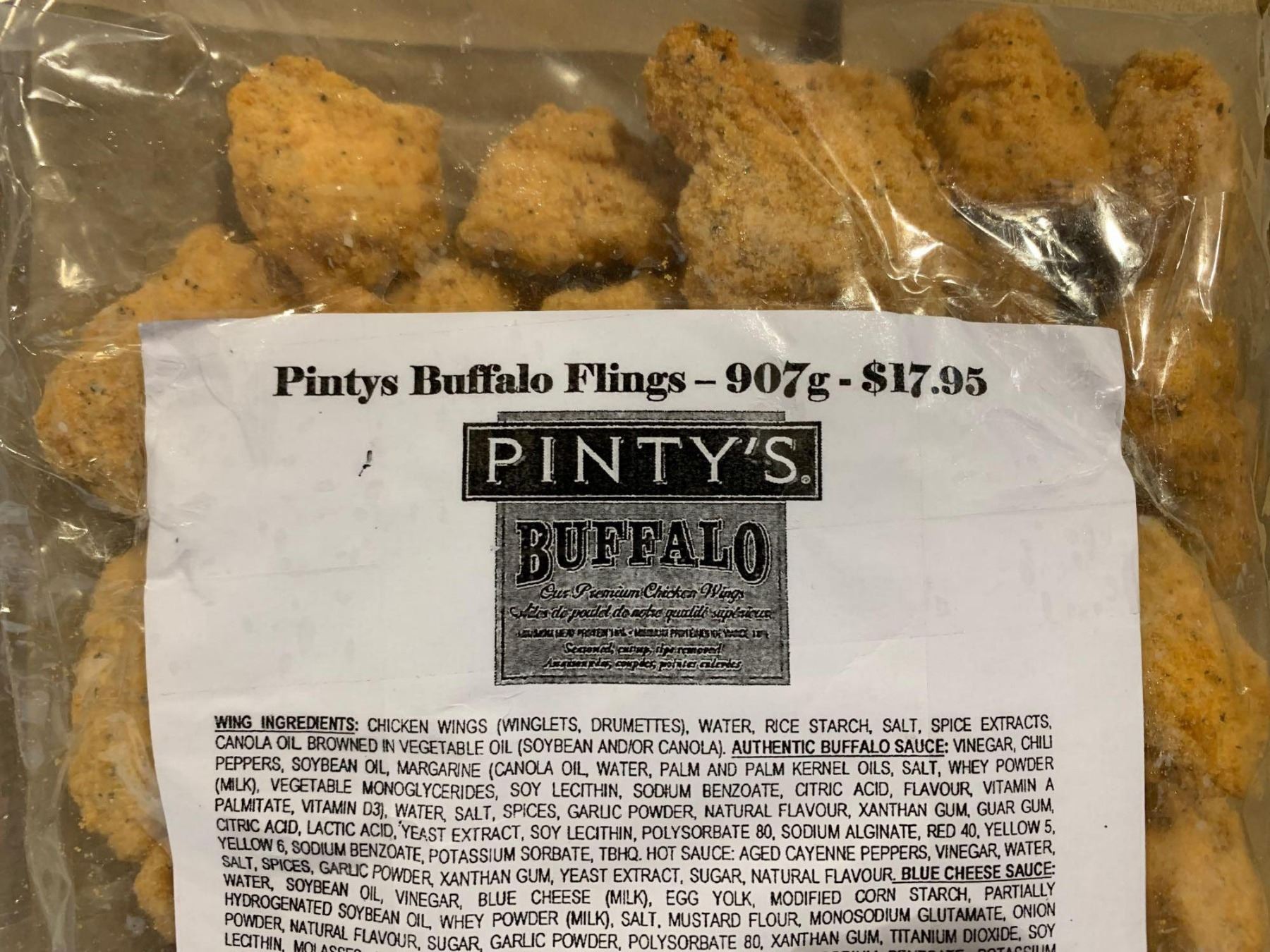 Case of Pinty's Fully Cooked Buffalo Chicken Flings (3.63Kg)