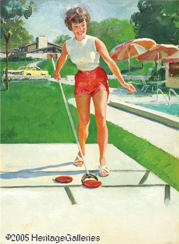 Gillette Elvgren (1914-1980) Original Pin-up Prelimin