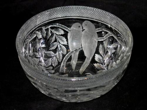 Libby, Intaglio Cut Glass Bowl.
