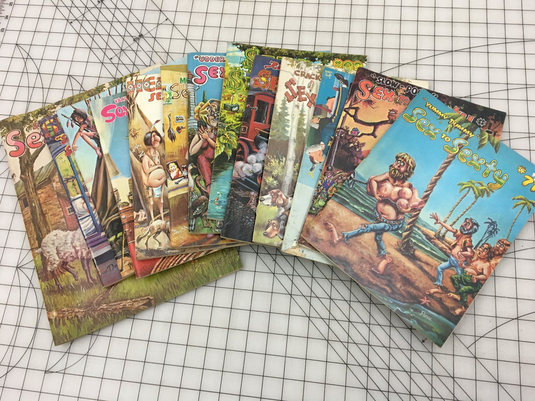 LARGE LOT OF SEX TO SEXTY VINTAGE ADULT JOKE MAGAZINES - Schmalz Auctions