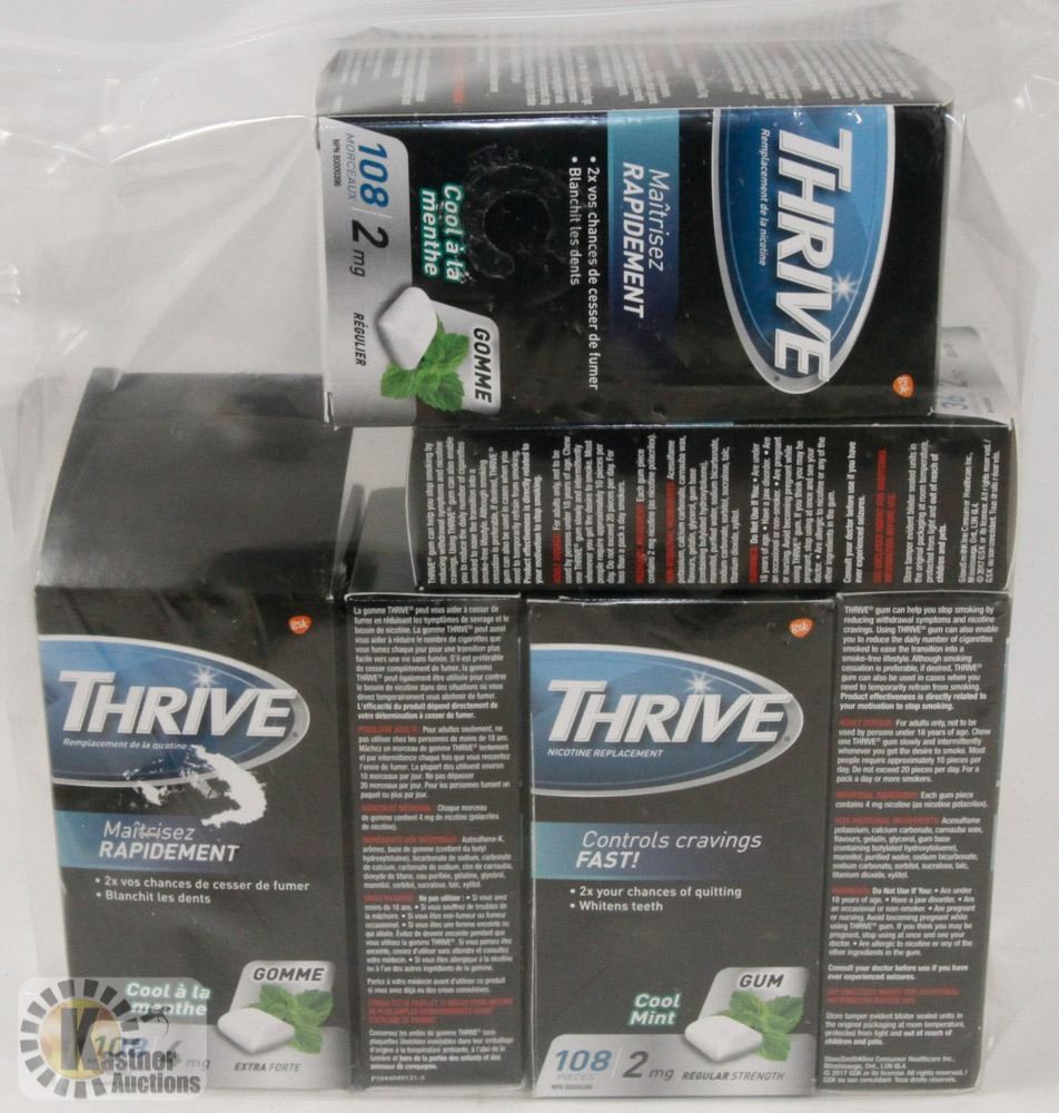 LARGE BAG OF ASSORTED THRIVE STOP SMOKING AID