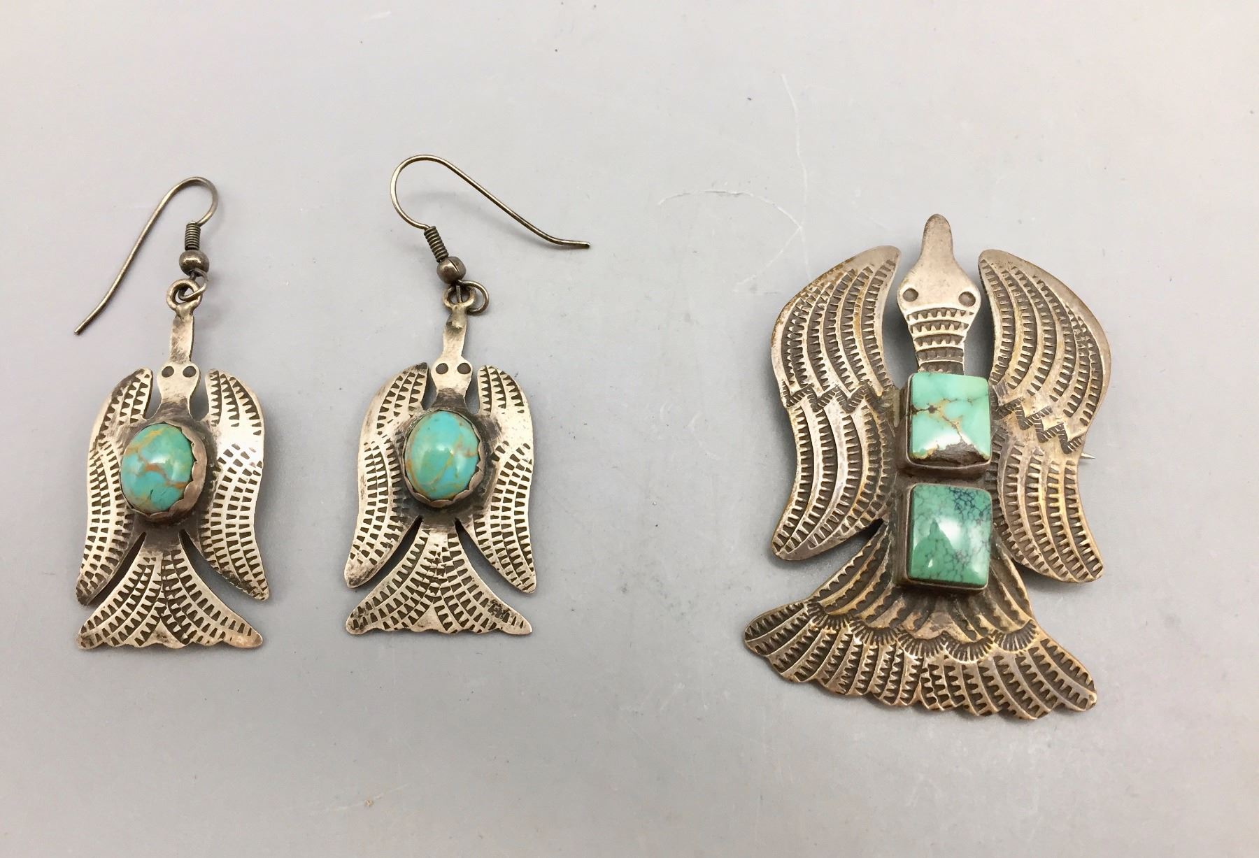 Waterbird Design Pendant and Earring Set