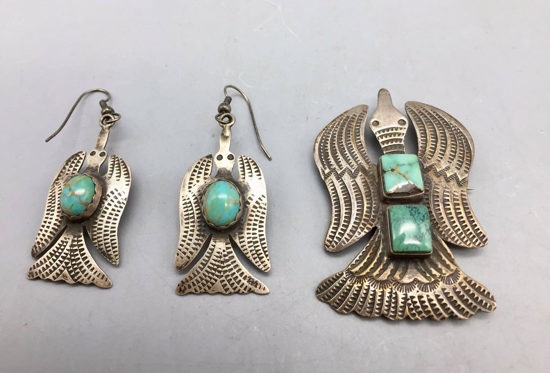Waterbird Design Pendant and Earring Set