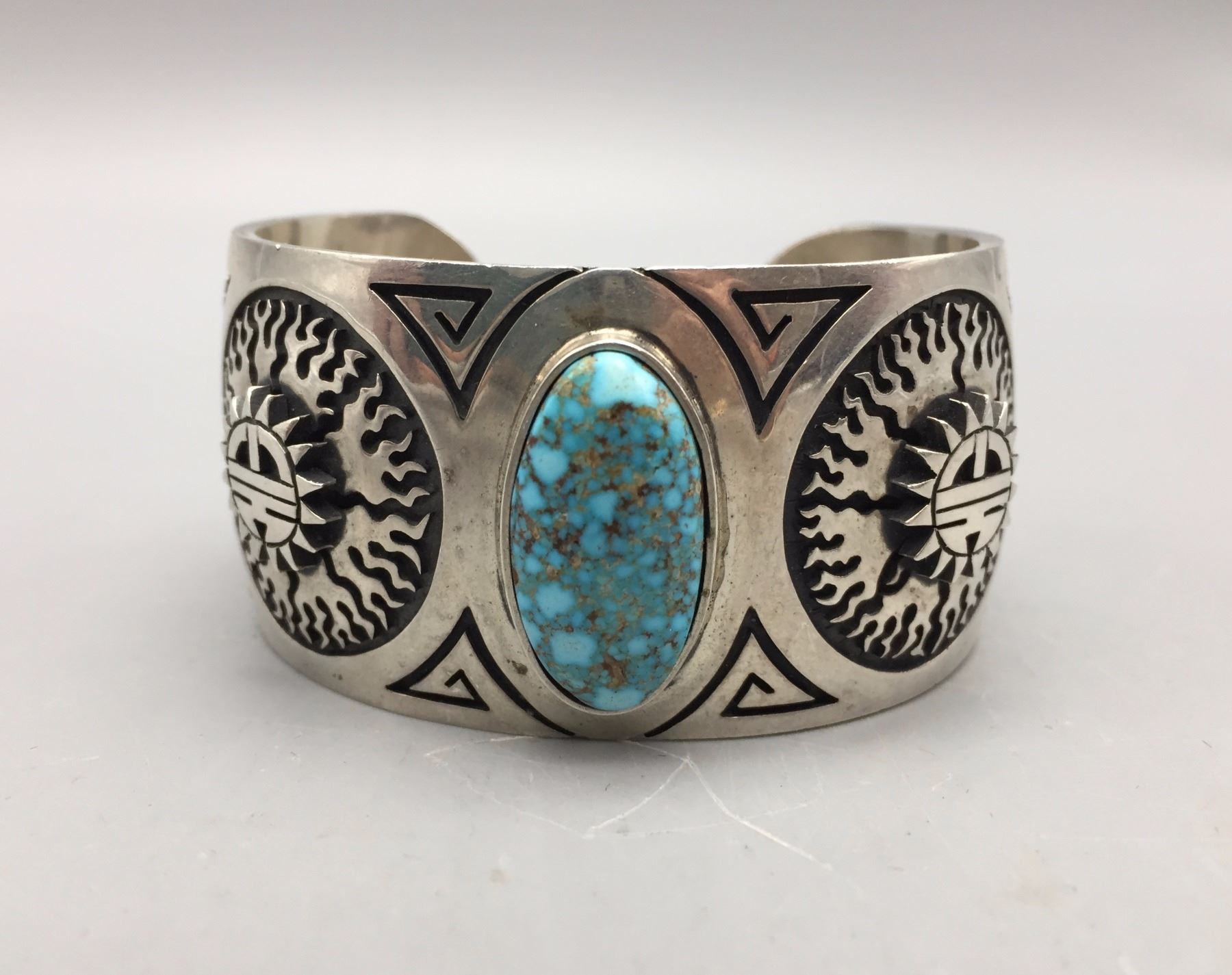 Nice Hopi Bracelet with Great Turquoise