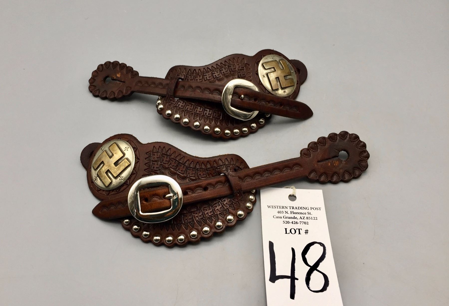 Fancy Spur Straps With Handmade Conchos