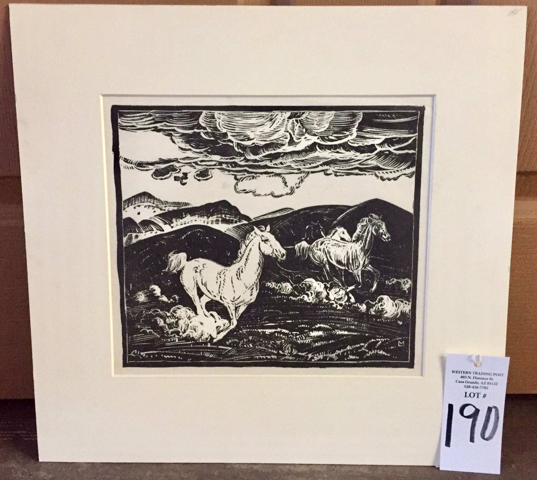 Rare Block Print, Art by Lon Megargee