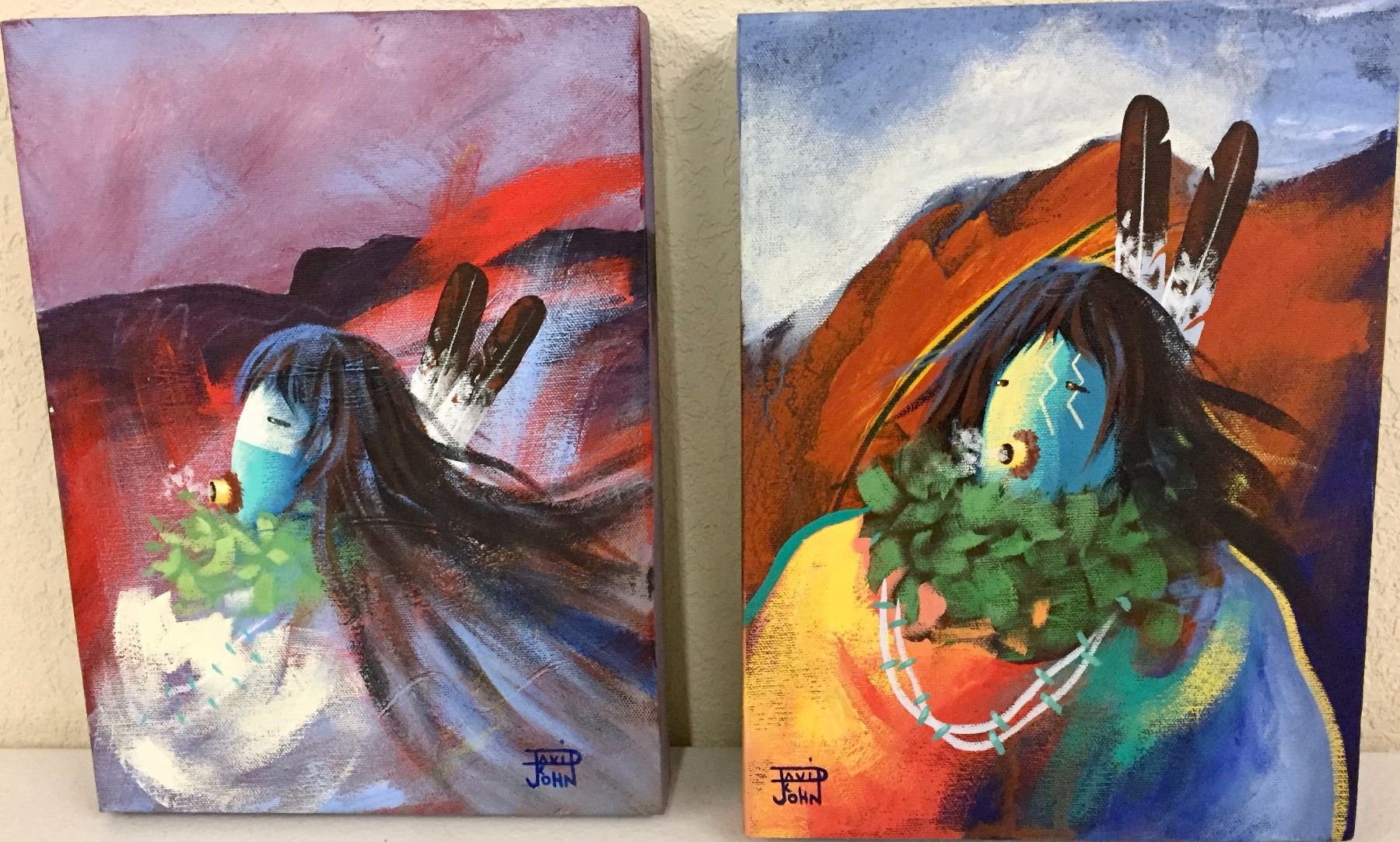2 Paintings by David K John
