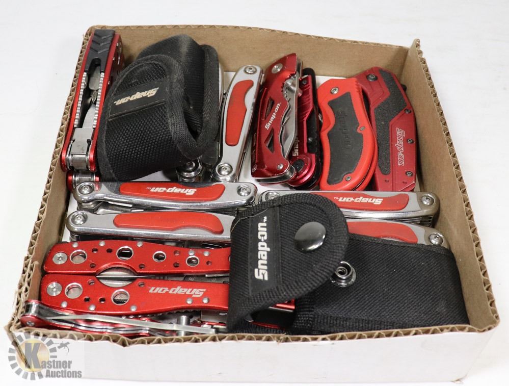 BOX OF 11 SNAP ON POCKET KNIVES - Kastner Auctions