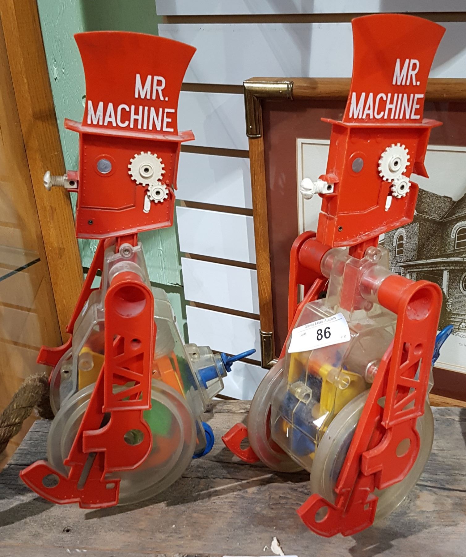 2 VINTAGE MISTER MACHINE WIND UP TOYS