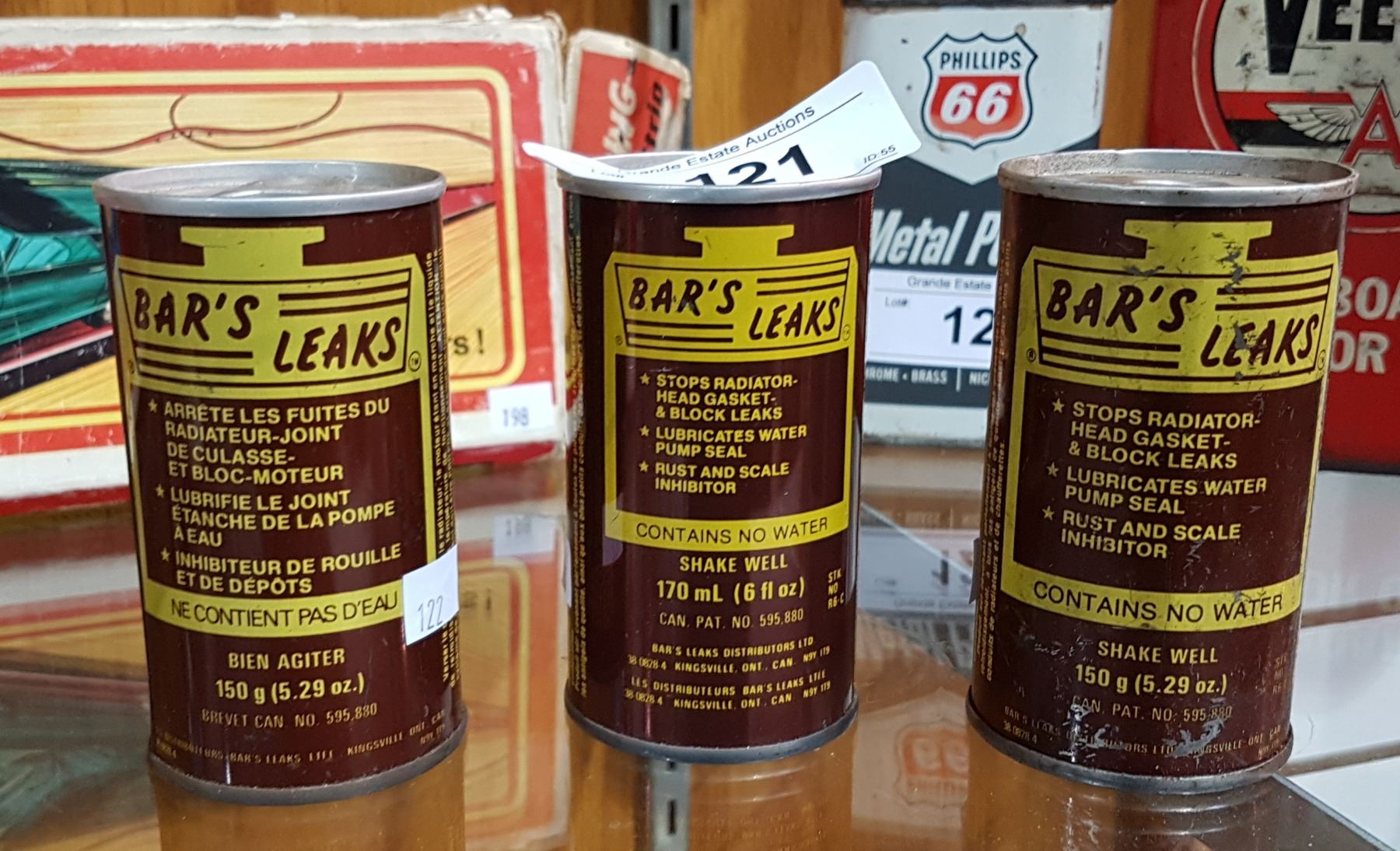 3 VINTAGE BARS LEAKS 5OZ TINS