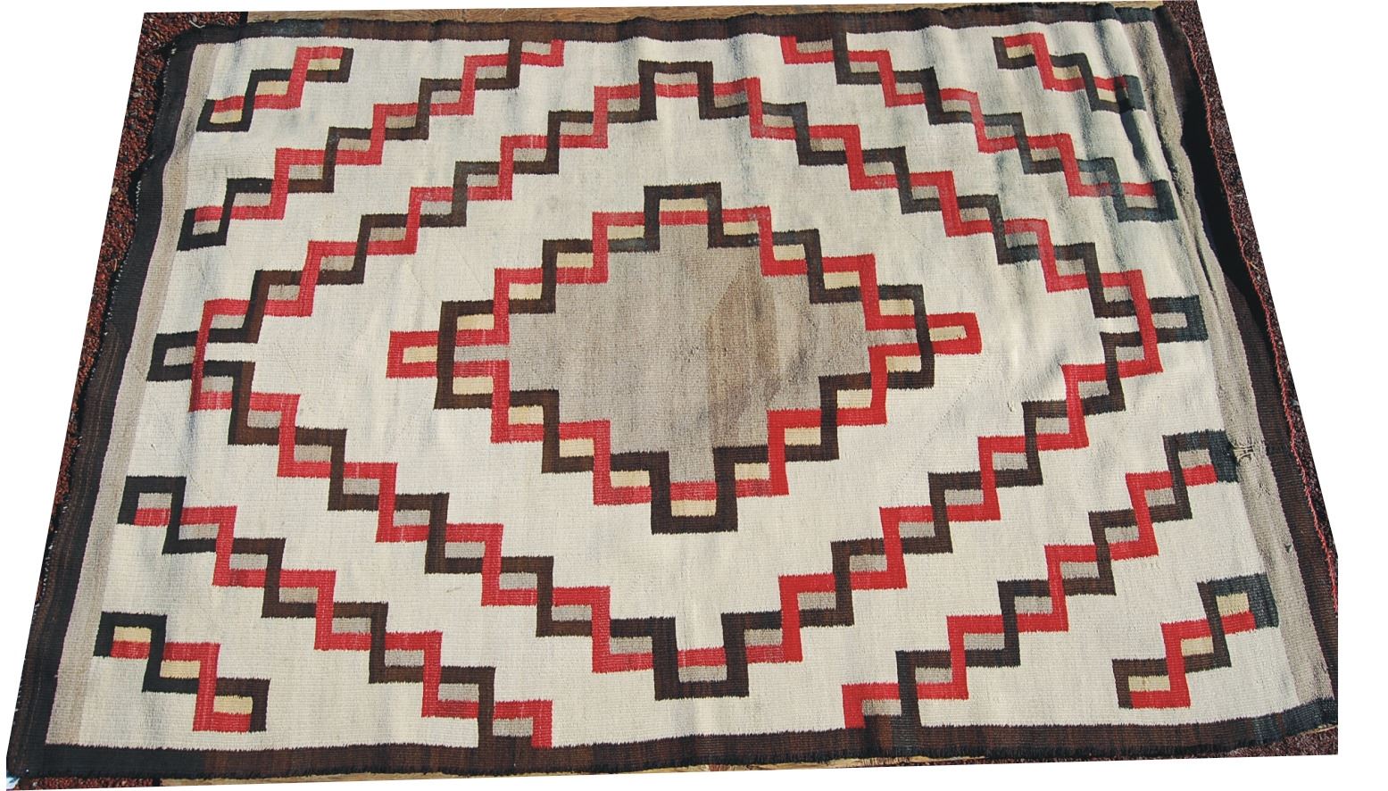 early Navajo rug 55 x 82