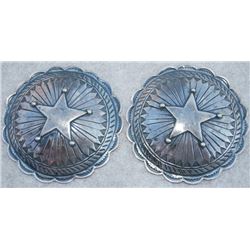 3" silver star conchos