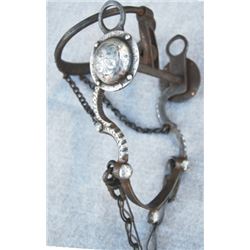 GS Garcia silver inlaid ring bit, excellent condition