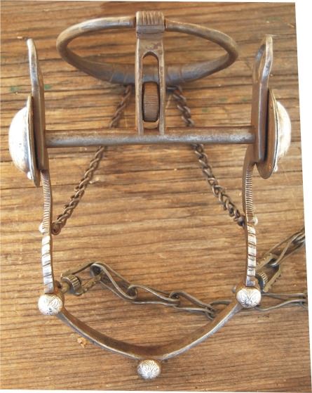 GS Garcia silver inlaid ring bit, excellent condition