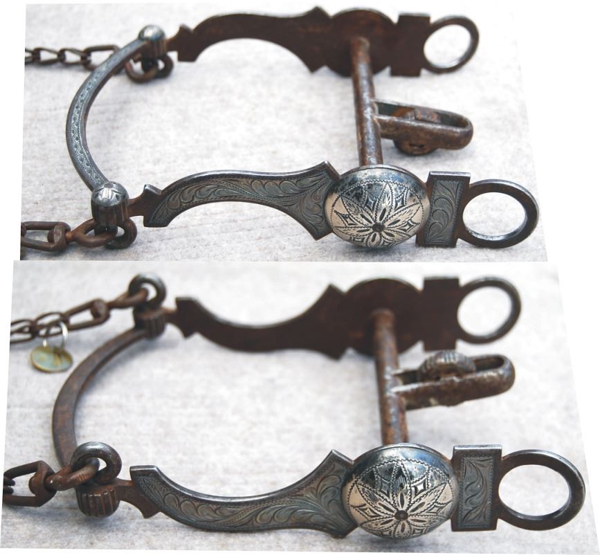 Gutierrez silver inlaid half breed bit