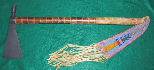 unique 1840-50's pipe hawk, made with rifle barrel pipe bowl forged ...