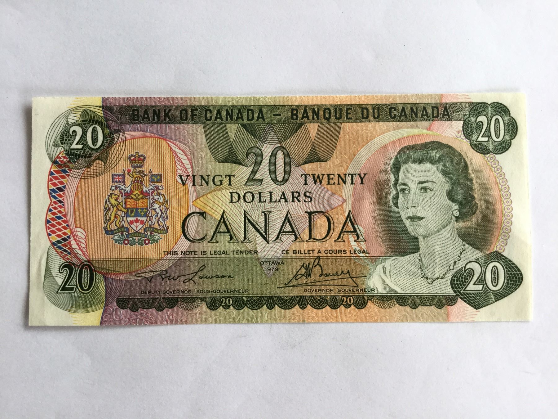 1979 Canadian $20.00 Note Uncirculated Low Serial Number