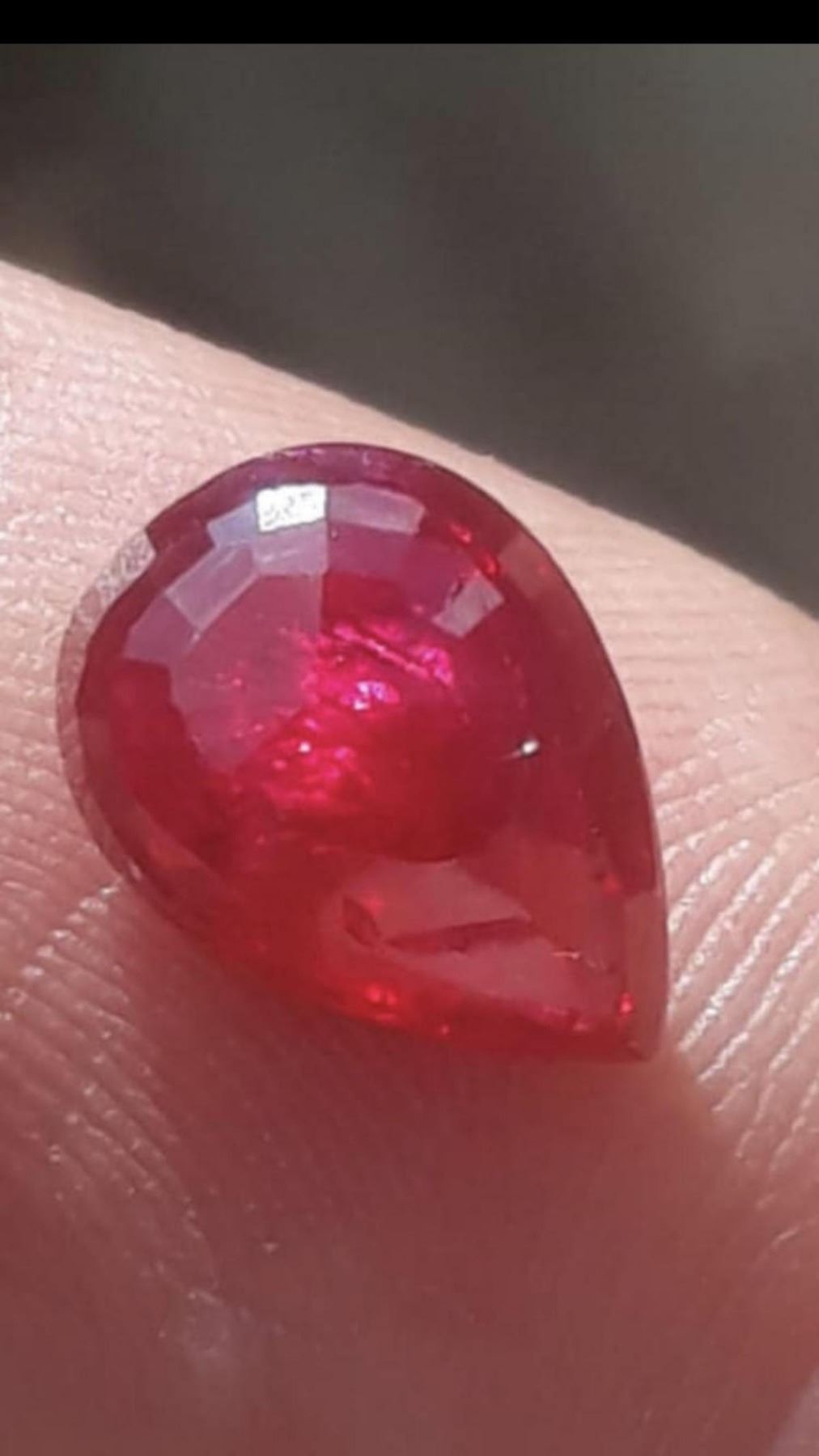 Natural Kashmir Origin Red Ruby - Untreated