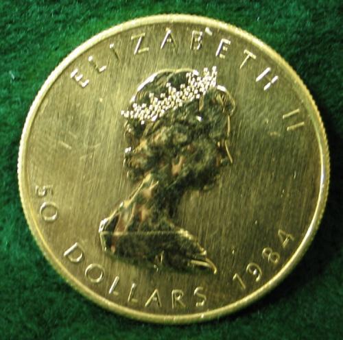 1984 CANADIAN $50 GOLD COIN