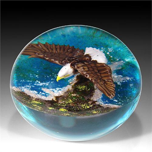 129: Jim D'Onofrio 1998 Bald Eagle Paperweight
