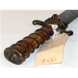 SWORD: 18TH C EUROPEAN HUNTING SWORD WITH FANCY H