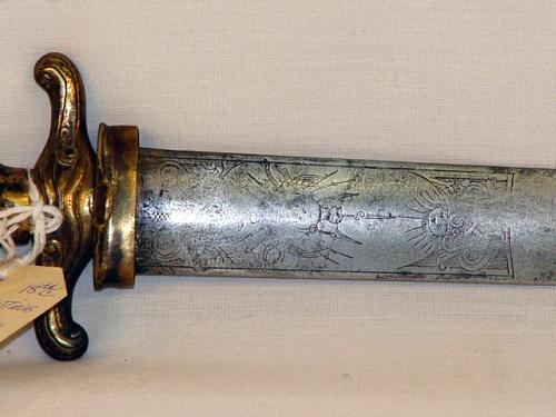 SWORD: 18TH C EUROPEAN HUNTING SWORD WITH FANCY H
