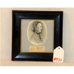 FRAMED ETCHING OF CHARLES DEWITT, REVOLUTIONARY W