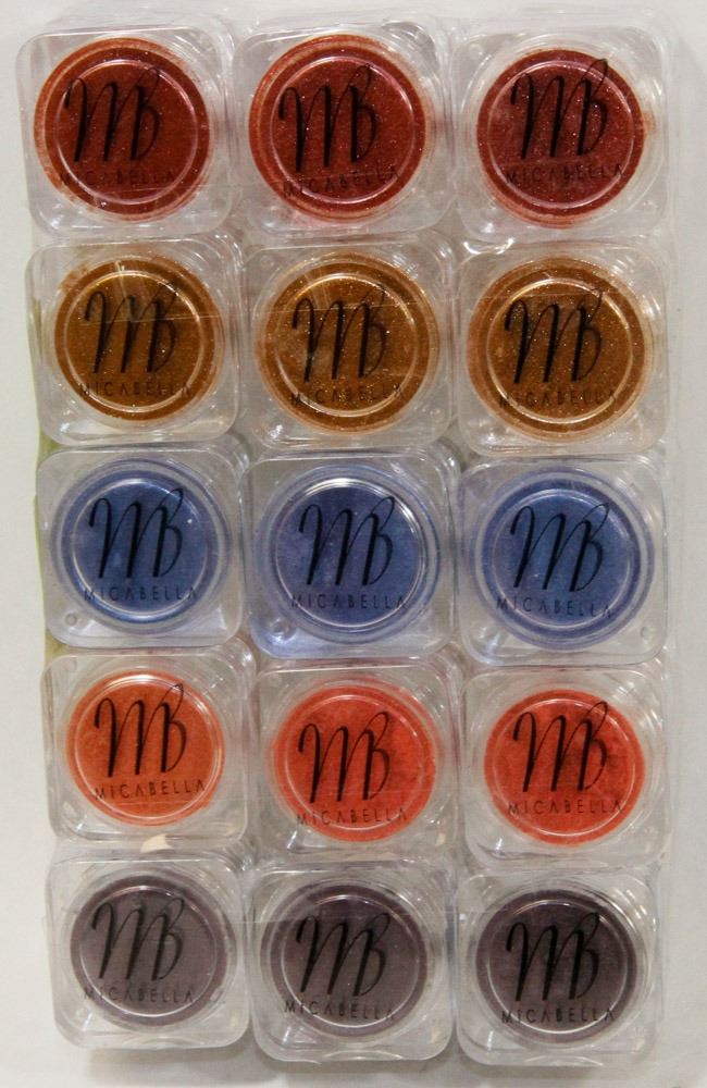 15 ASSORTED MICABELLA NATURAL MINERAL EYE SHADOW