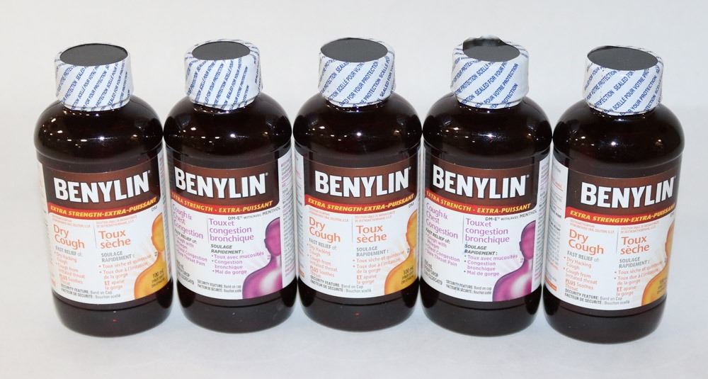 BAG OF ASSORTED BENYLIN COUGH SYRUP