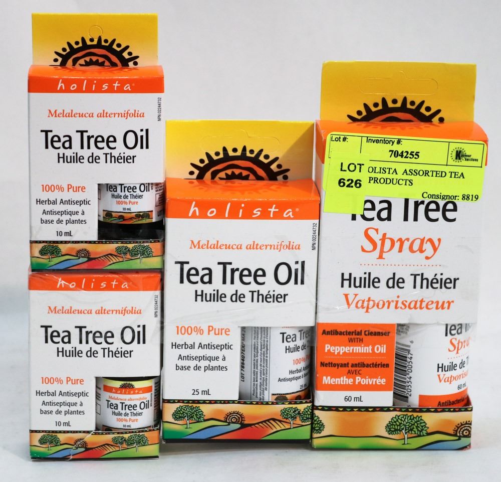 LOT OF HOLISTA ASSORTED TEA TREE OIL PRODUCTS - Kastner Auctions