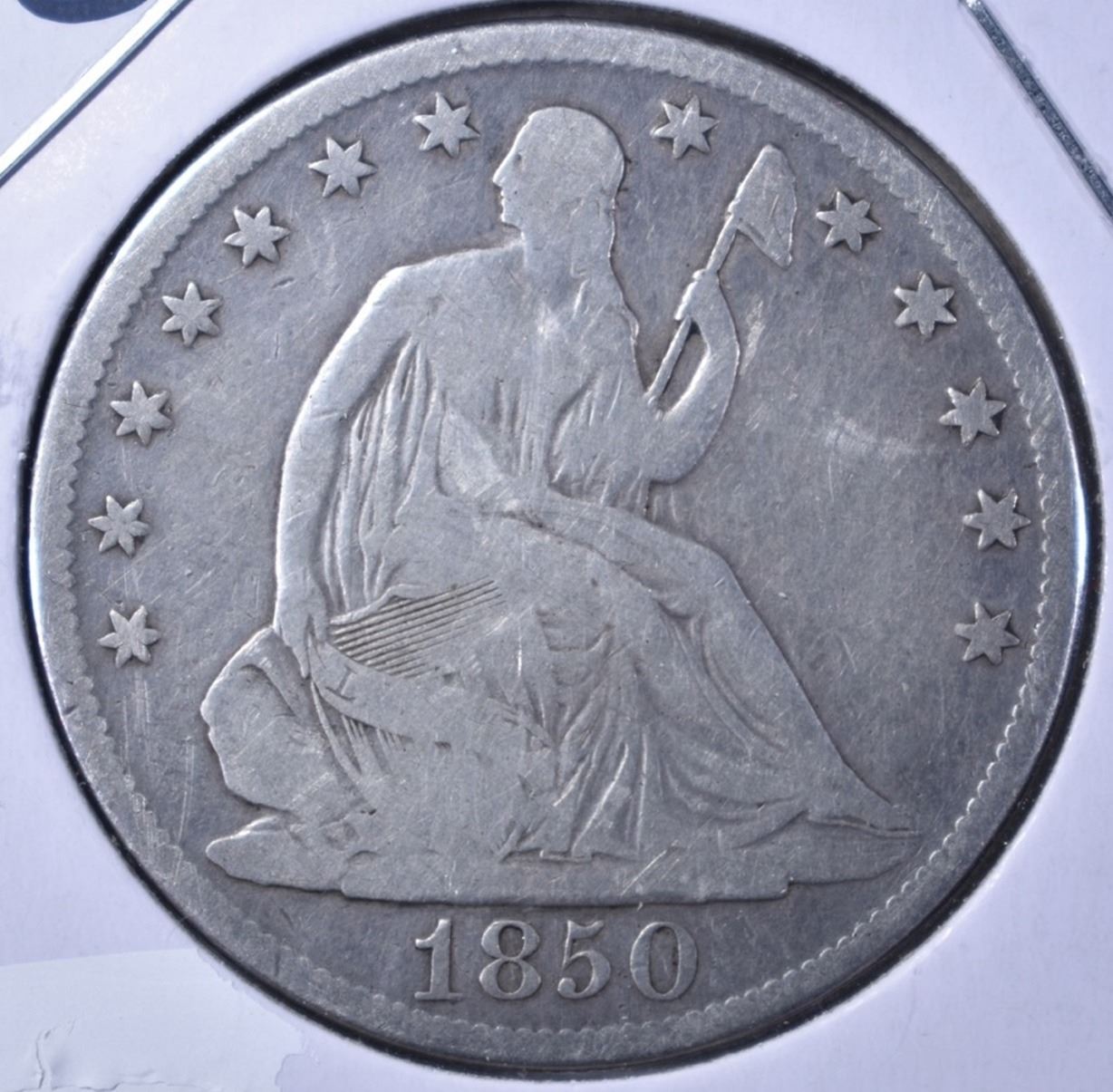 1850-O LIBERTY SEATED HALF DOLLAR VG