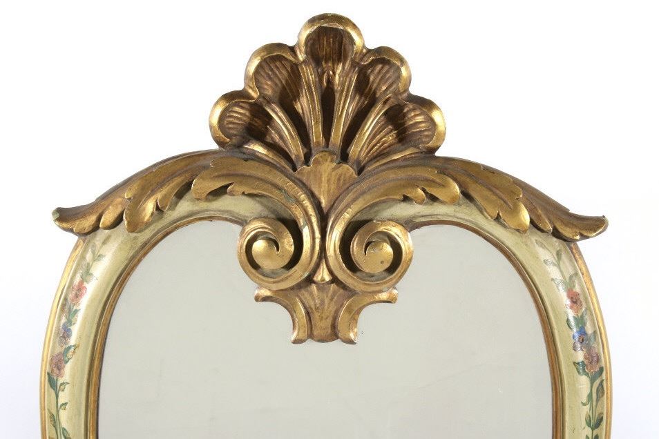 Antique Hand Painted Victorian Style Mirror