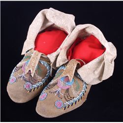 Santee Sioux Beaded Moccasins c. 1880-1890